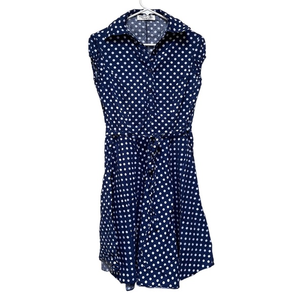 Maggie Tang | Dresses | Maggie Tang Poke Dots 5s Swing Dress Color Blue ...